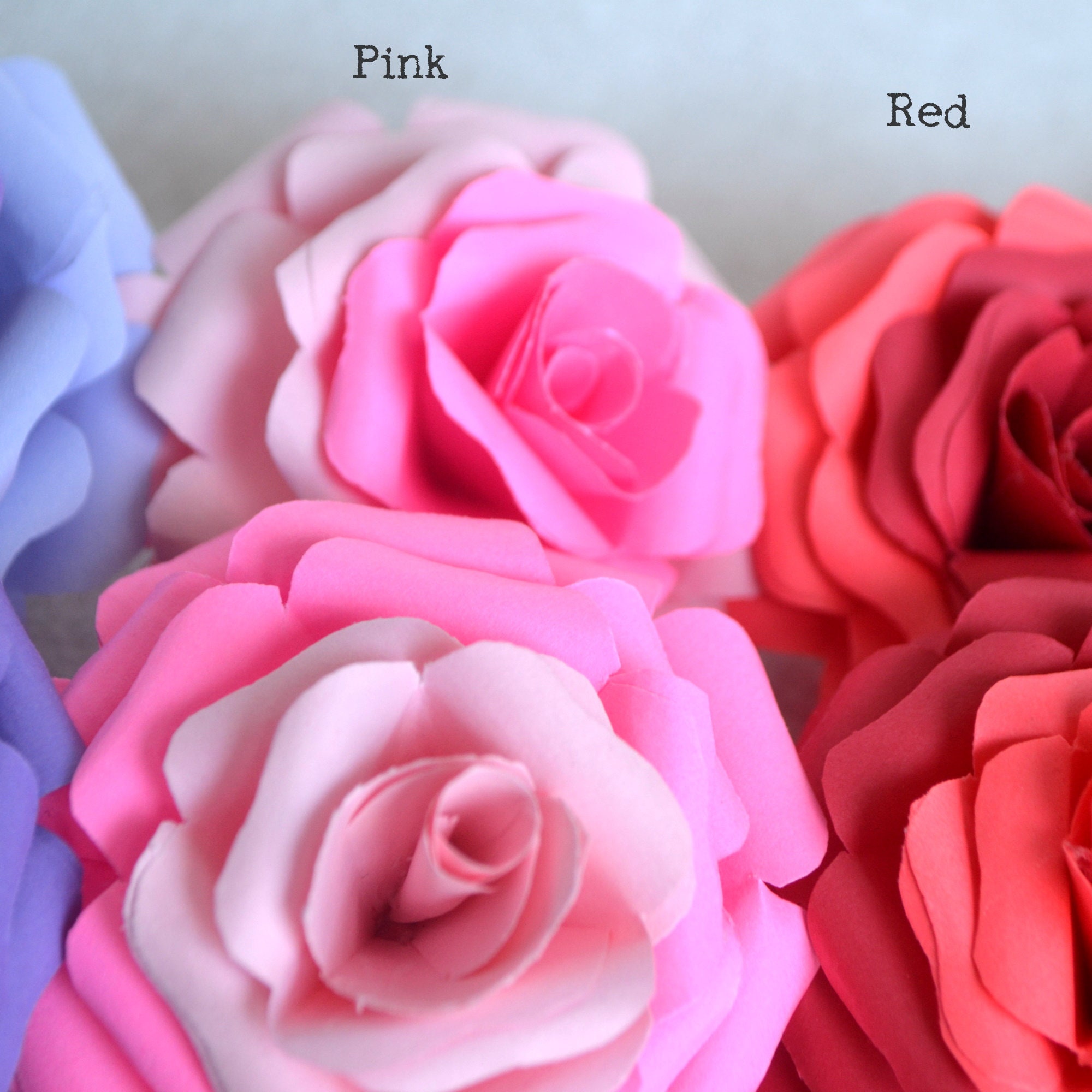 First Anniversary Paper Roses, Colored Wedding Vow roses, Personalized ...
